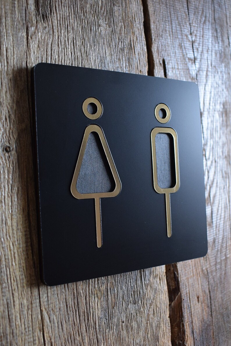 Unisex Toilet Door Sign Gender Neutral Bathroom Sign Toilet | Etsy
