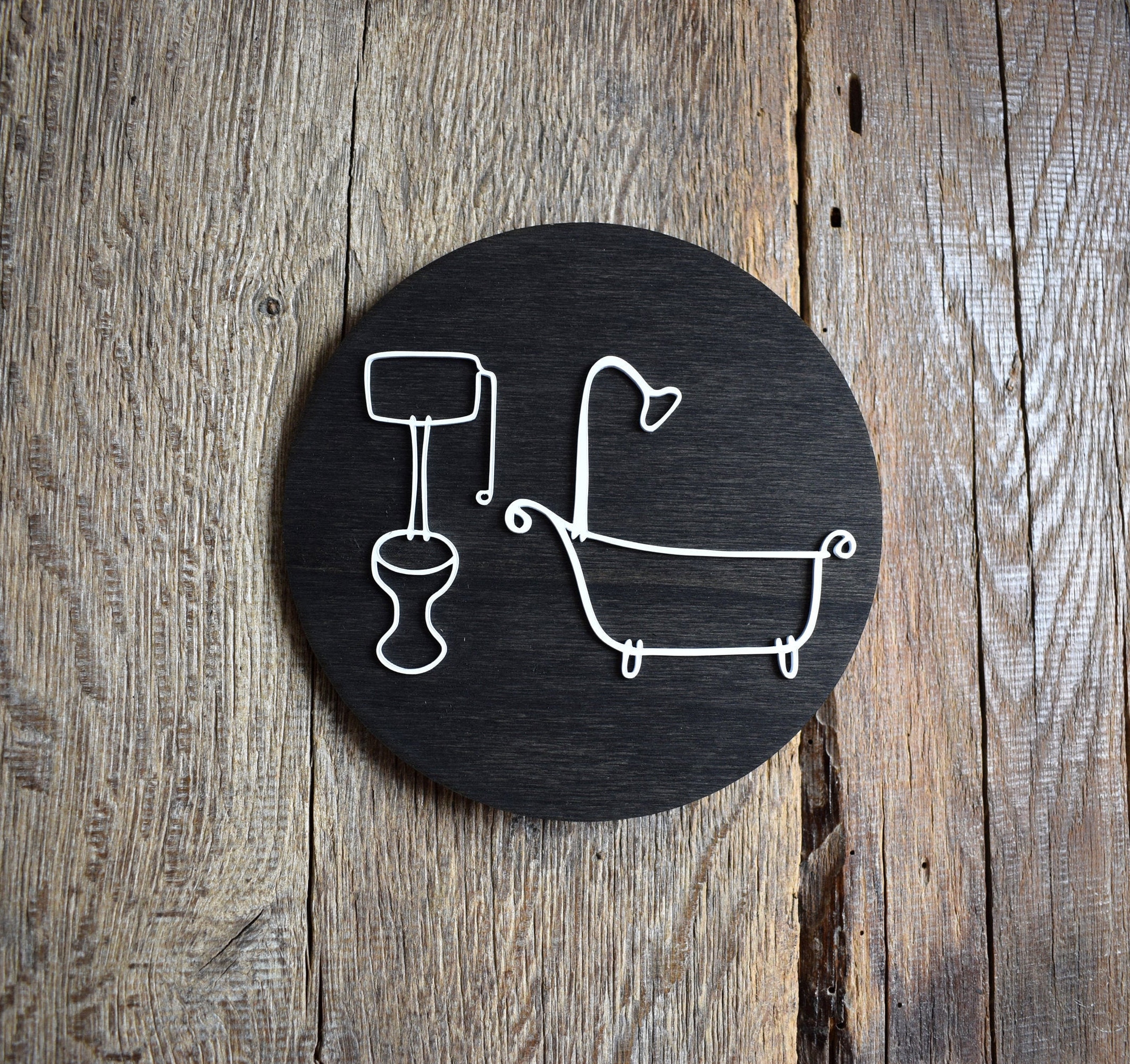 LUXURY Unisex Toilet Door Sign & Bathroom WC Sign Restroom | Etsy