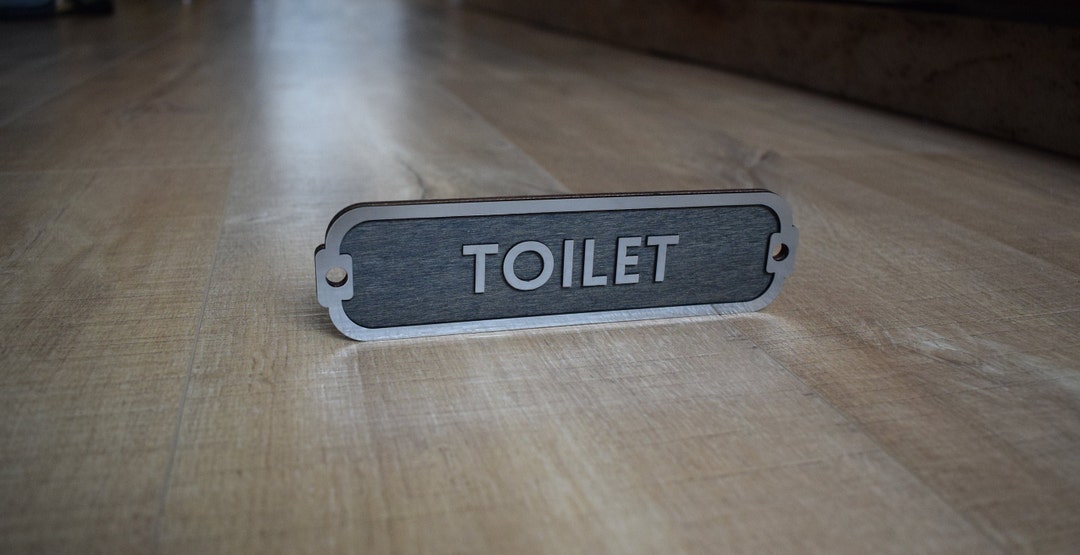 Luxury Toilet Sign, WC Sign, Door Sign, Toilet Decor, Toilet Plate ...