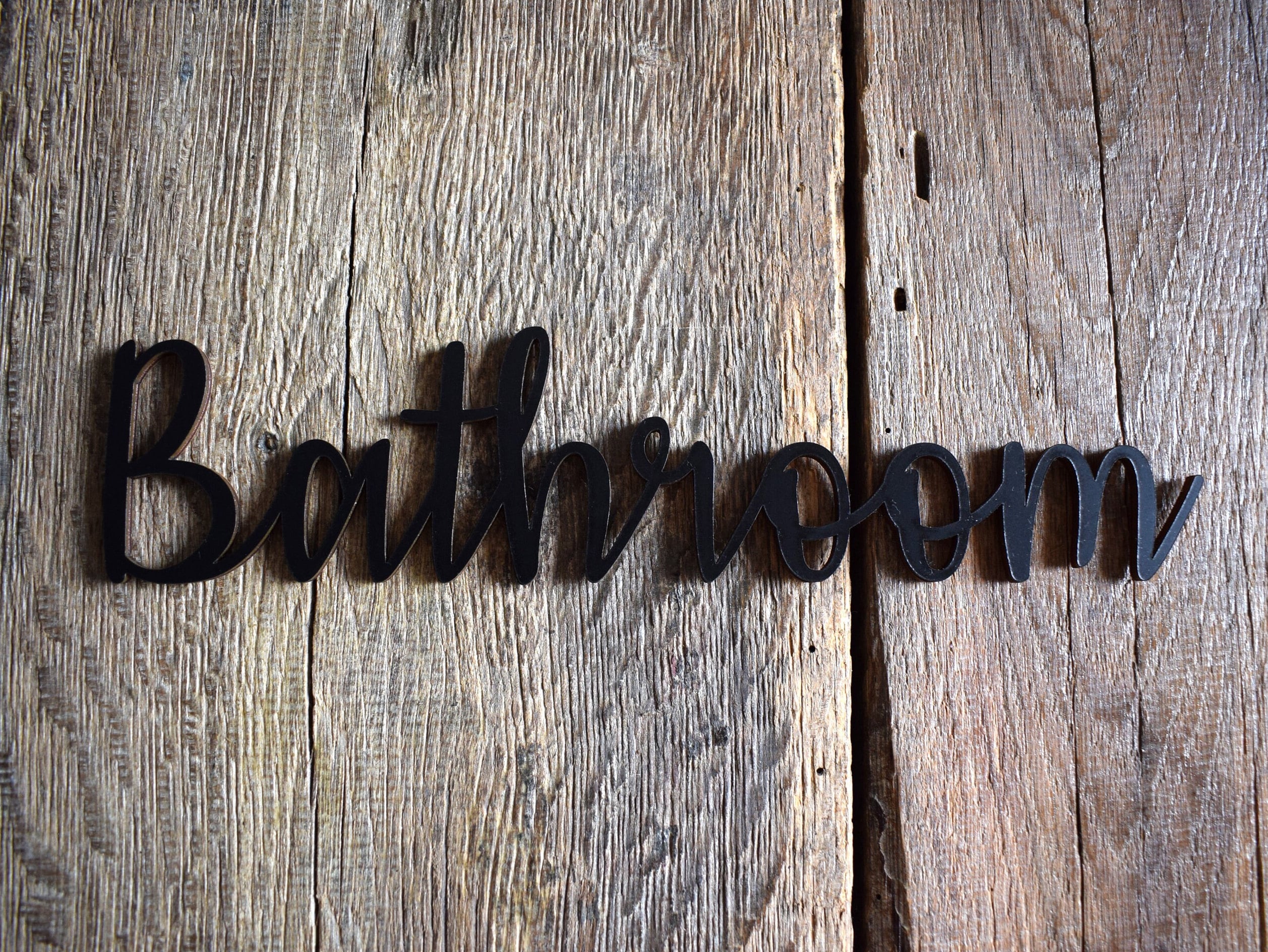 Bathroom Door Sign Bathroom Sign Bathroom Decor Cabin Sign | Etsy