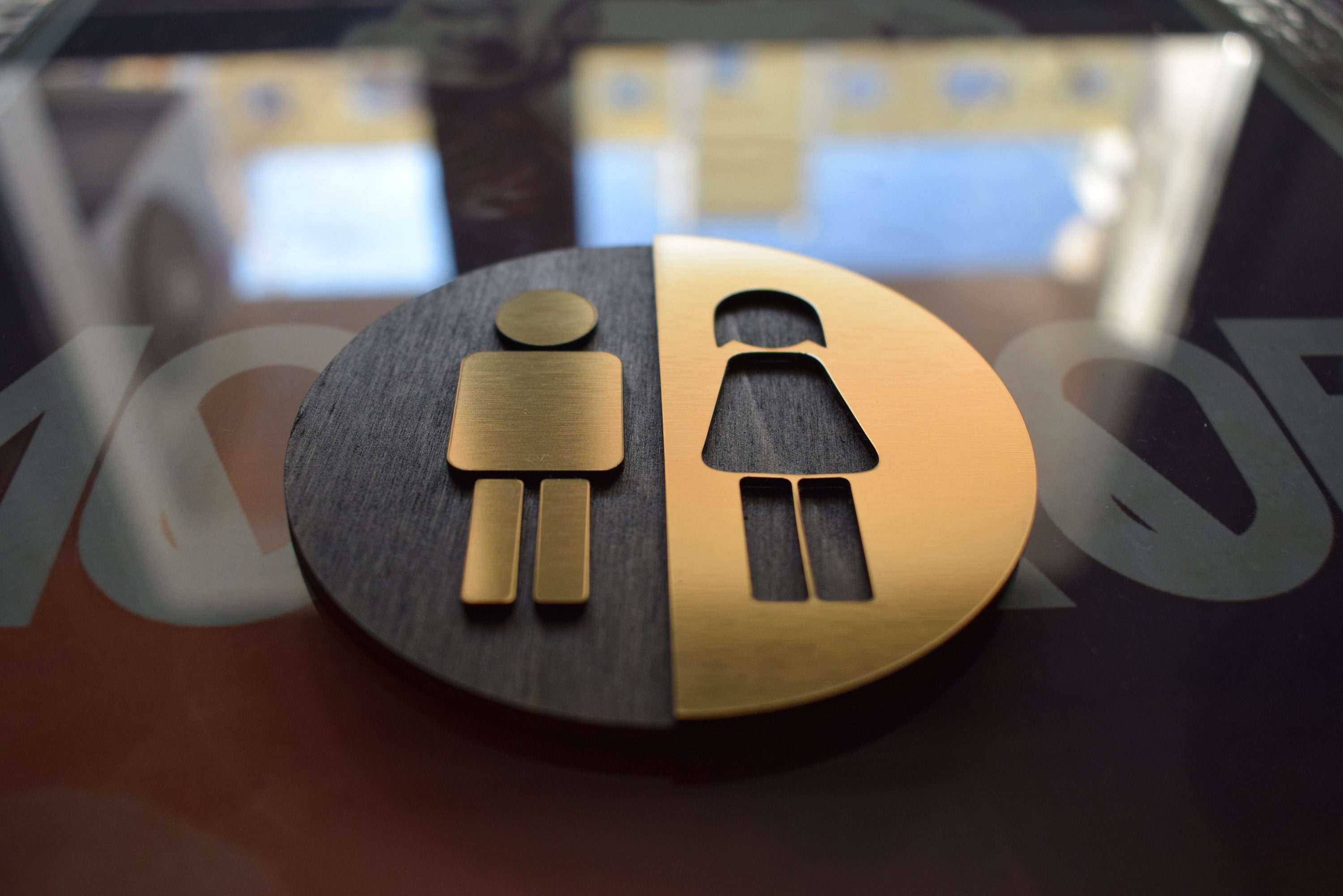 Top Luxury Unisex Toilet Door Sign WC Sign Restroom Door - Etsy