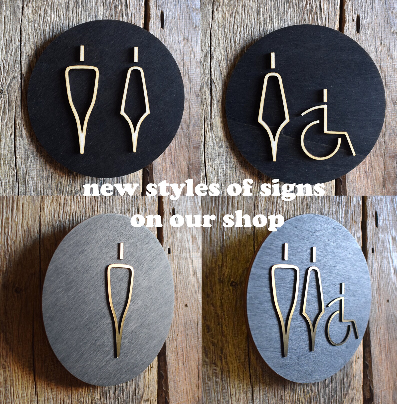 Top Luxury Unisex Toilet Door Sign WC Sign Restroom Door - Etsy