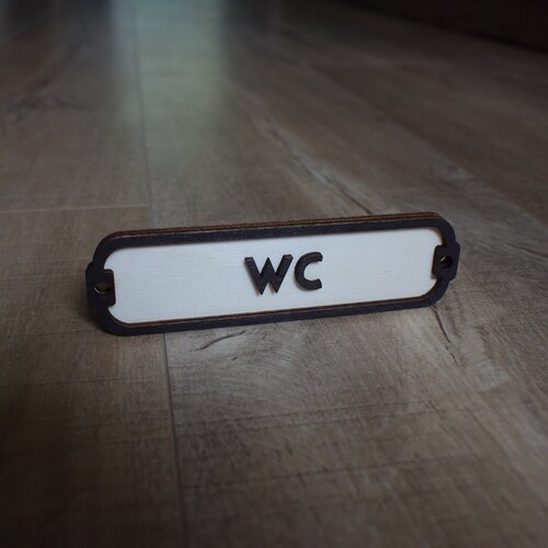 Toilet Sign Door Sign WC Sign Toilet Decor Toilet Plate - Etsy