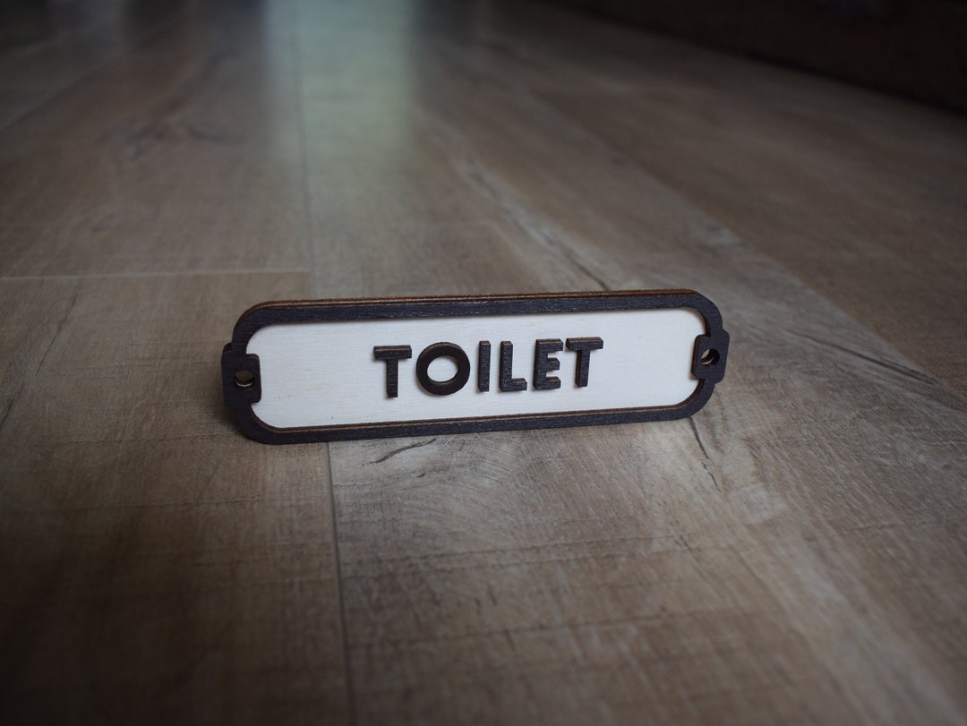 Toilet Sign, WC Sign, Door Sign, Toilet Decor, Toilet Plate, Toilet ...