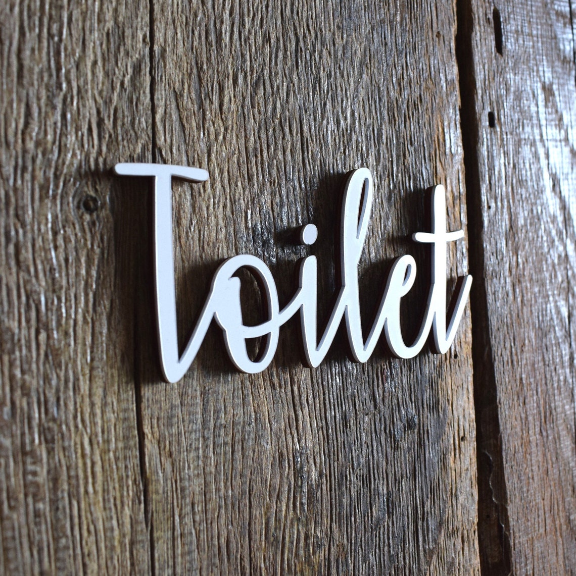 Unisex Toilet Door Sign WC Sign Restroom Door Sign Toilet - Etsy