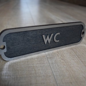 Luxury Toilet Sign, Door Sign, WC Sign, Toilet Decor, Toilet Plate ...