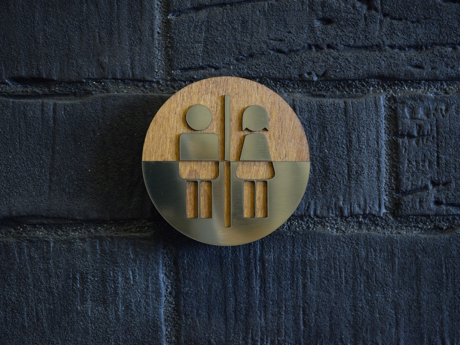 Luxury Unisex Toilet Door Sign WC Sign Restroom Door Sign | Etsy