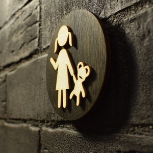 Children Door Sign, Child Door Sign, Girl Door Sign, Door Sign, Toilet ...