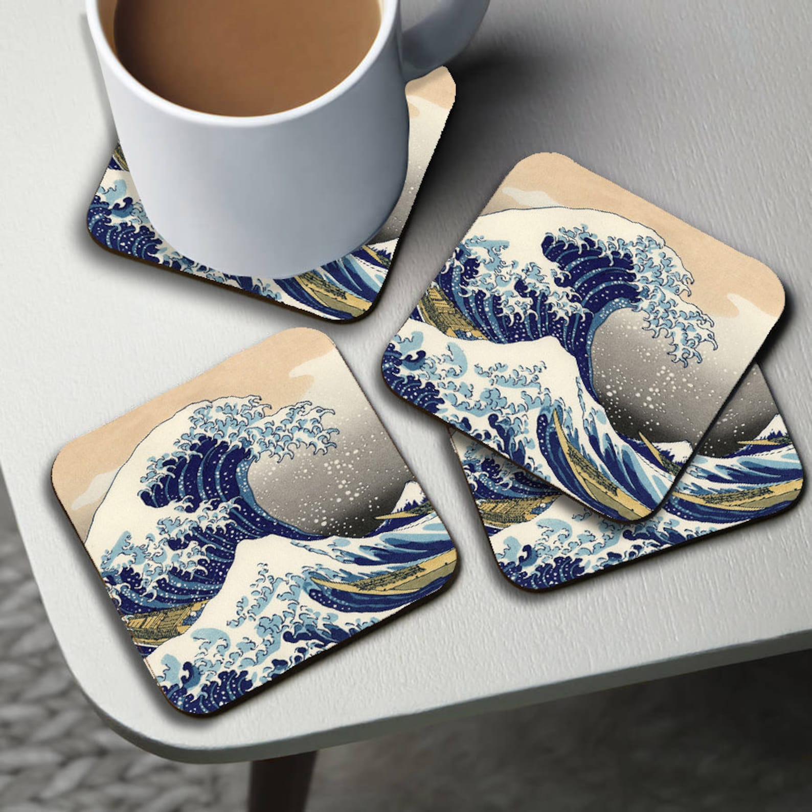 Personalised High Gloss Cup Coasters Square Drink Coaster - Etsy