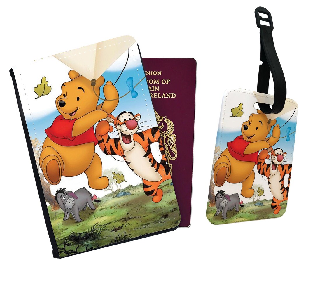 Personalised Passport Cover, Customised Luggage Tag, Travel Set, Winnie ...