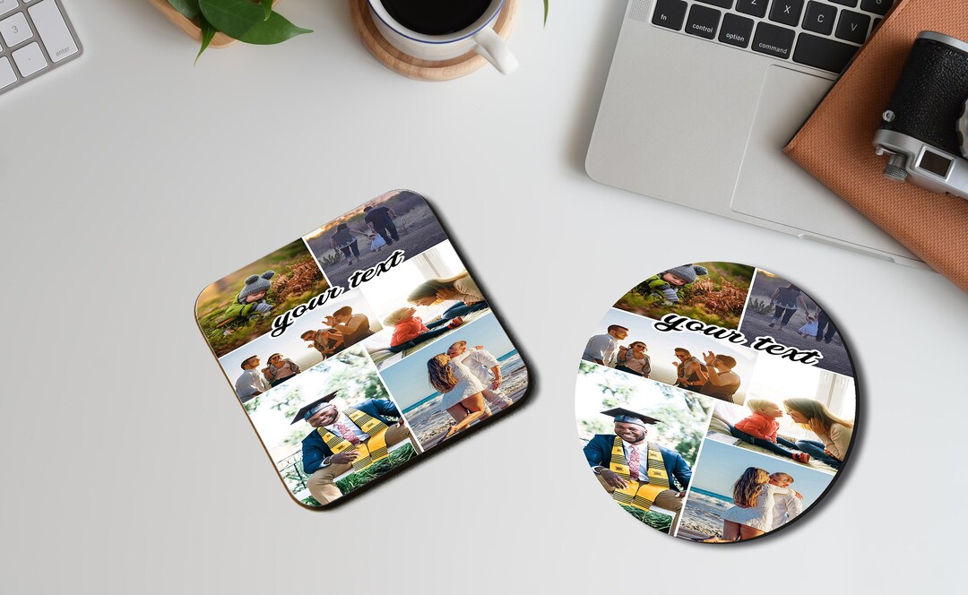 Personalised High Gloss Cup Coasters, Square Drink Coaster, Round ...
