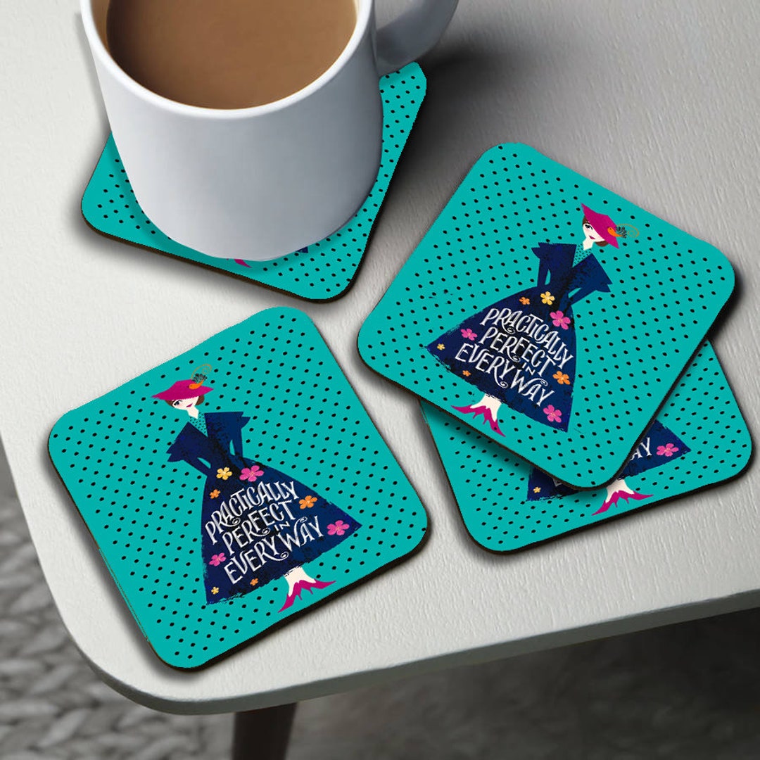 Personalised High Gloss Cup Coasters, Square Drink Coaster, Round ...