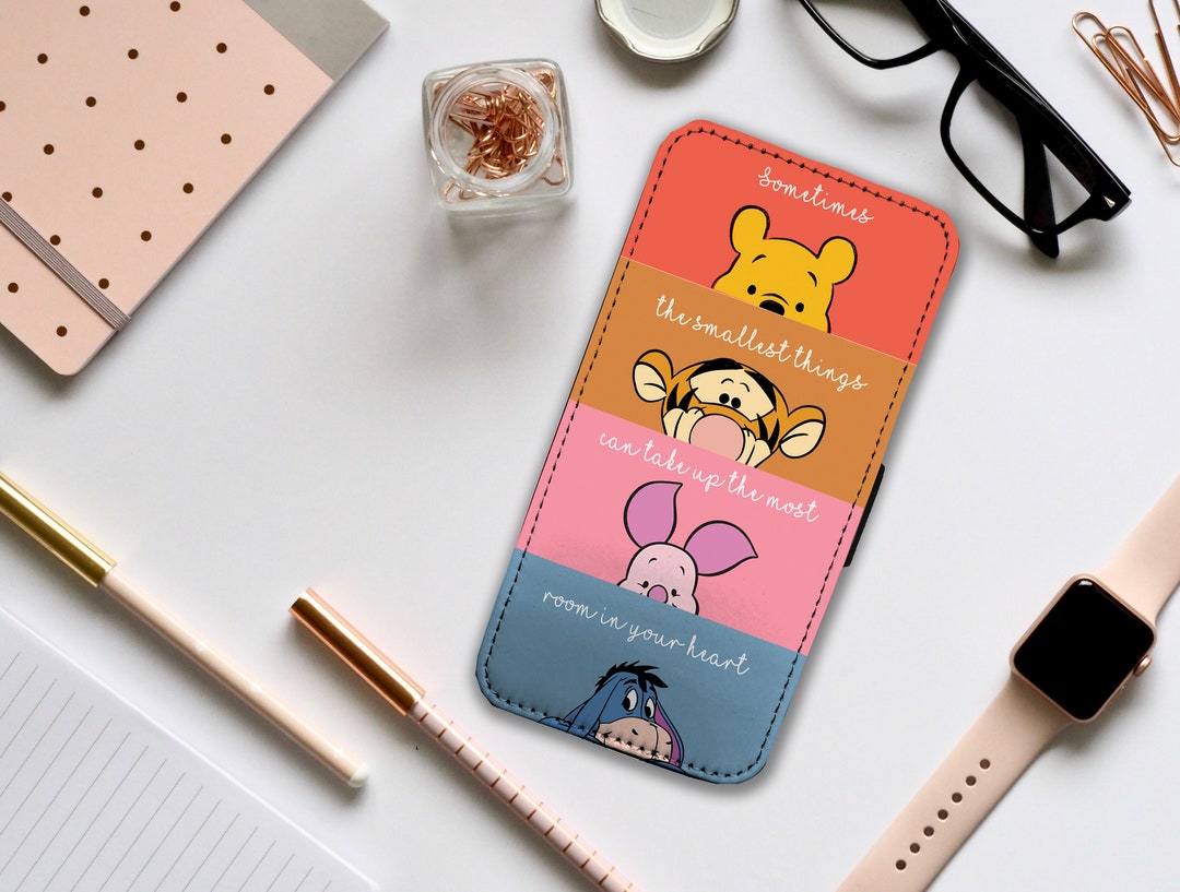 Winnie the Pooh Phone Wallet: Personalized Faux Leather Card Holder - Etsy