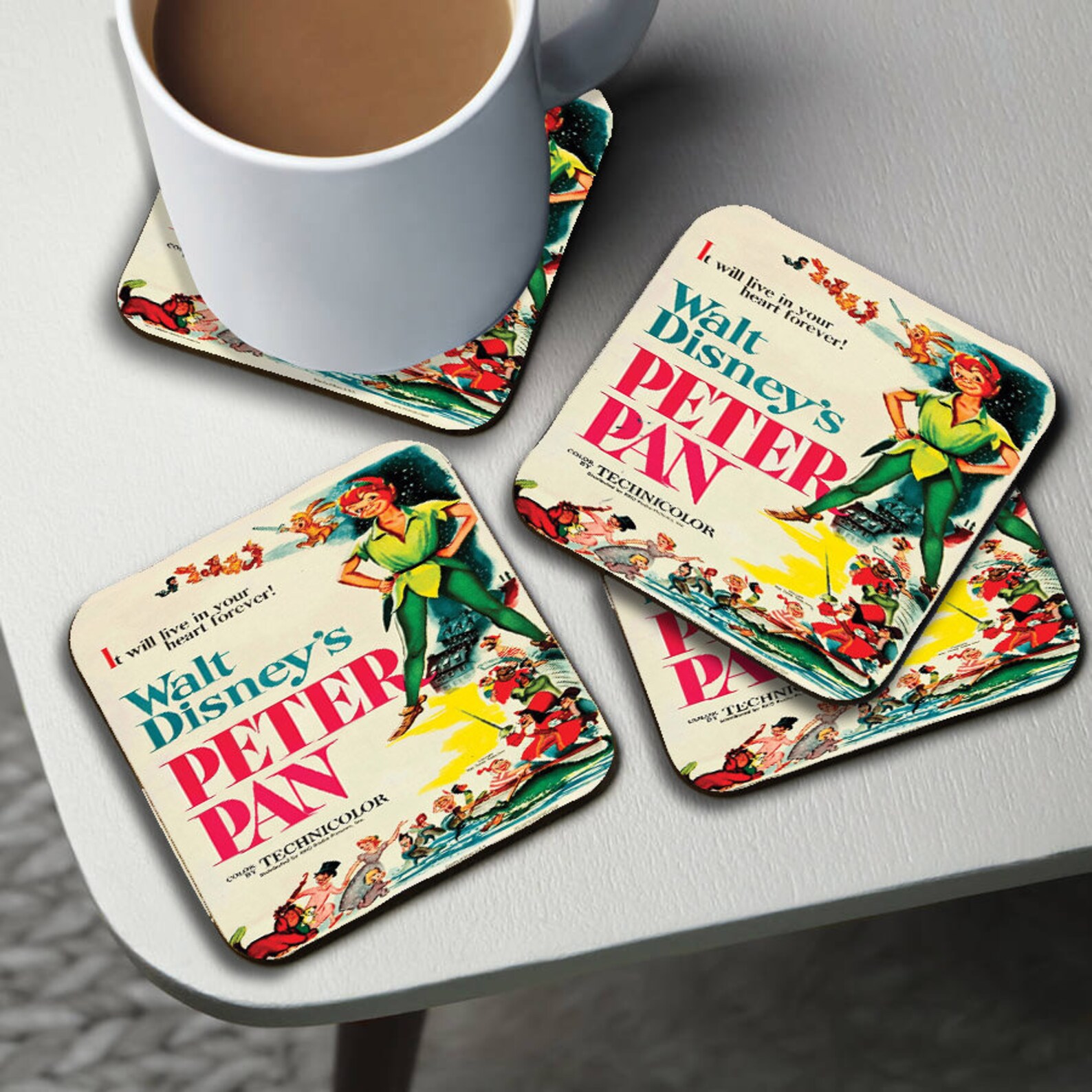 Personalised High Gloss Cup Coasters Square Drink Coaster - Etsy Canada