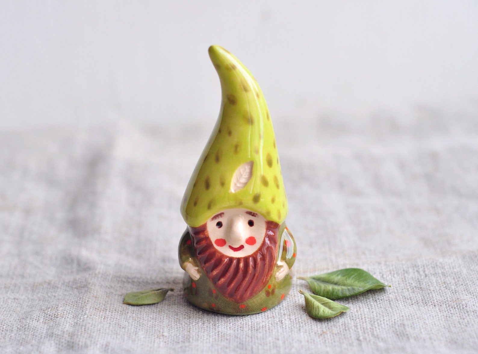 Set of three ceramic gnomes Cute Sculpture Pottery | Etsy