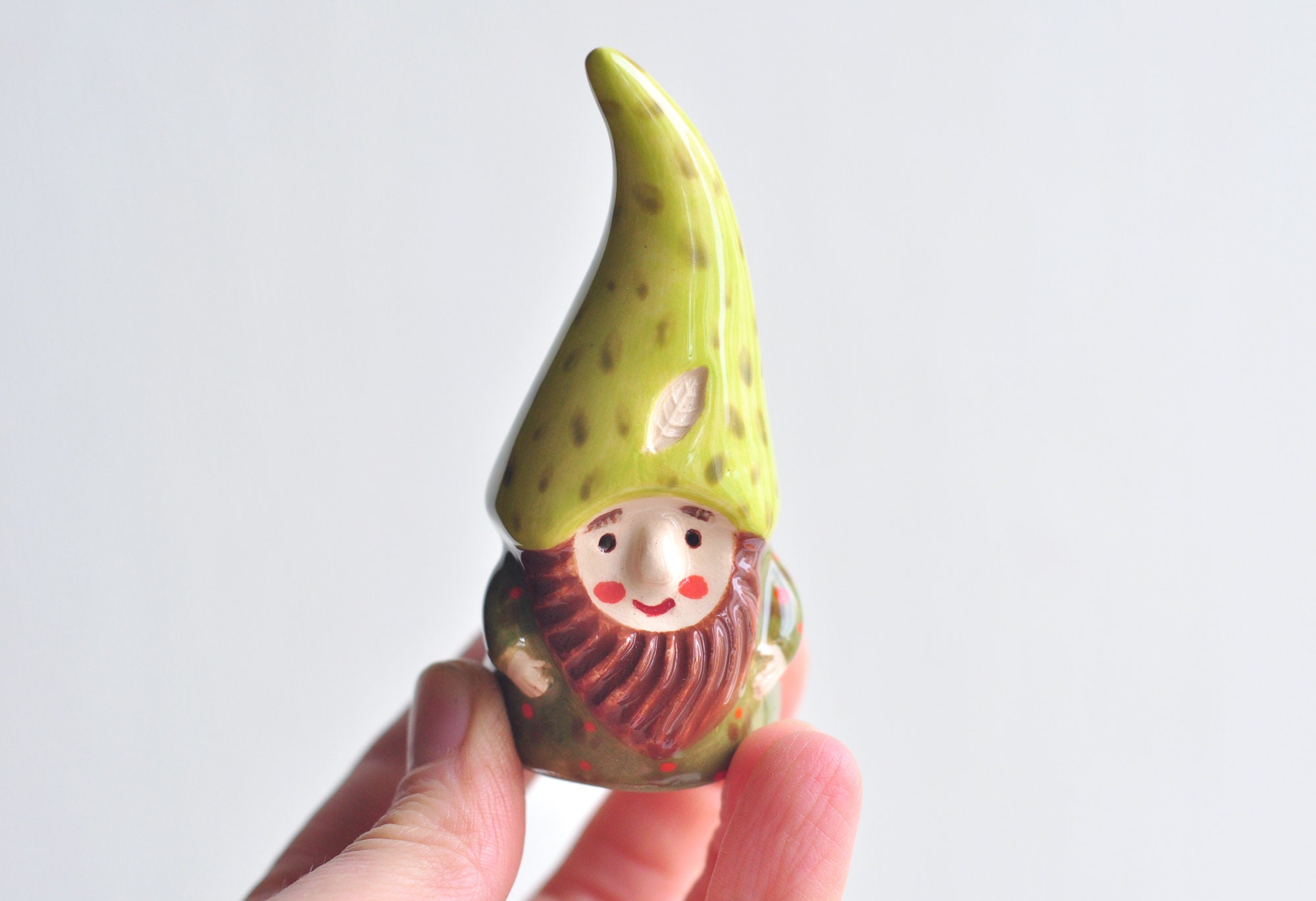 Set of three ceramic gnomes Cute Sculpture Pottery | Etsy