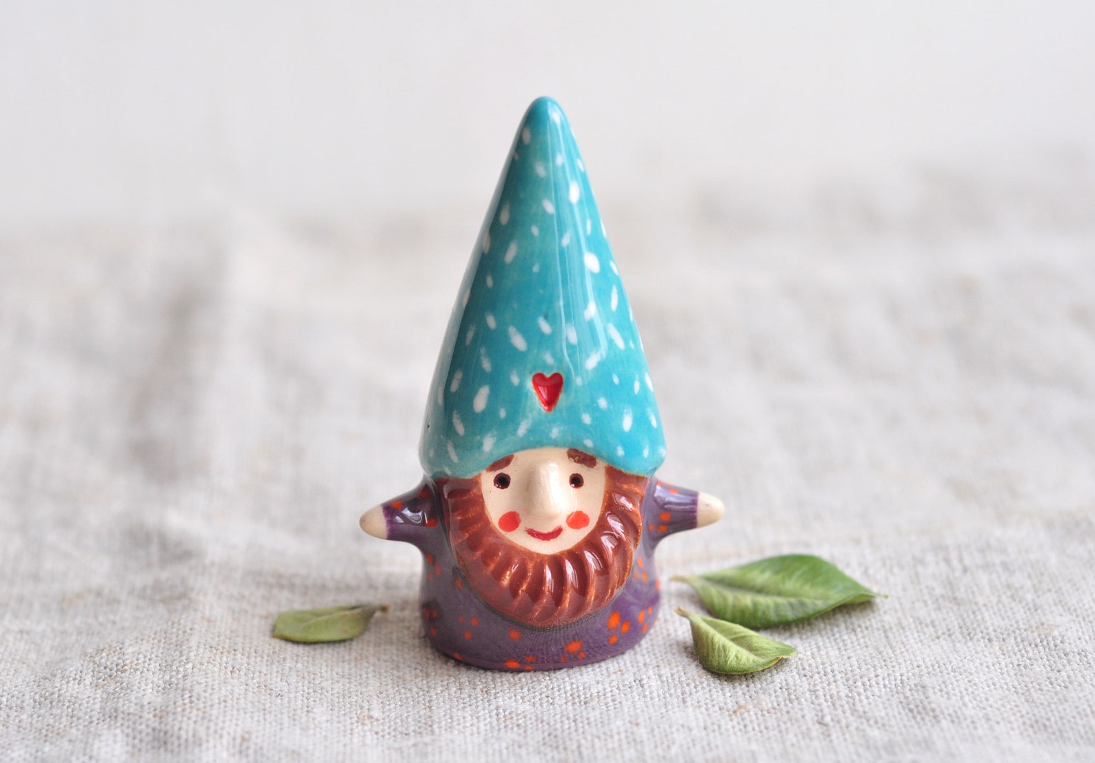 Set of three ceramic gnomes Cute Sculpture Pottery | Etsy