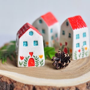 Ceramic House, Cute Sculpture, Pottery Figurines, Pottery Handmade ...