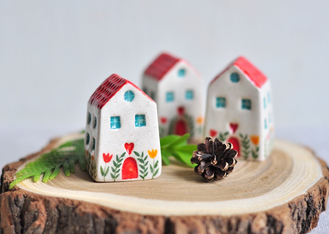 Ceramic House, Cute Sculpture, Pottery Figurines, Pottery Handmade ...