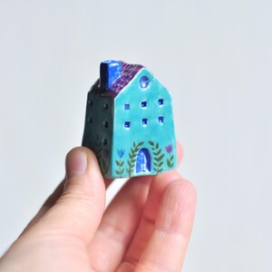 Small Ceramic House, Cute Sculpture, Pottery Figurines, Pottery ...