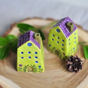 Small Ceramic House, Cute Sculpture, Pottery Figurines, Pottery ...