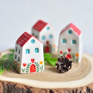 Ceramic House, Cute Sculpture, Pottery Figurines, Pottery Handmade ...