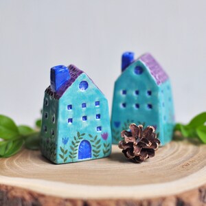 Small Ceramic House, Cute Sculpture, Pottery Figurines, Pottery ...