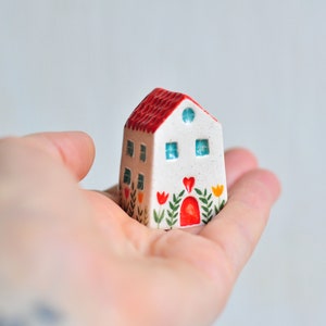 Ceramic House, Cute Sculpture, Pottery Figurines, Pottery Handmade ...