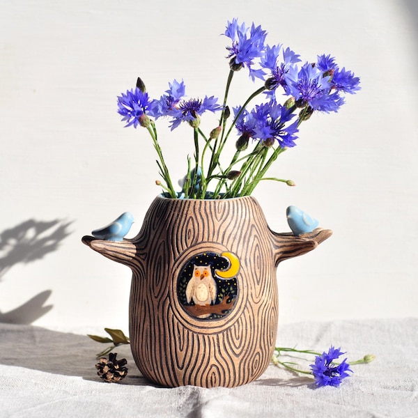 Owl Vase - Etsy