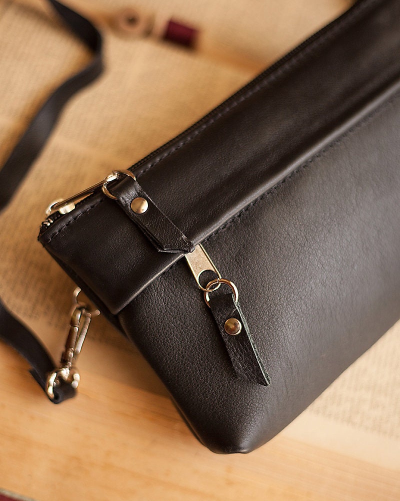 Small Leather Crossbody Bag for Women Black Leather Crossbody - Etsy
