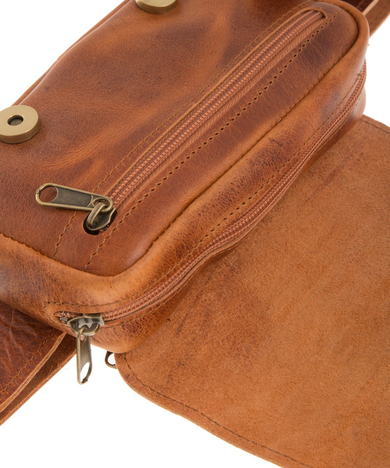 Vegetable Tanned Leather Fanny Pack: Handmade Belt Bag From Crete - Etsy