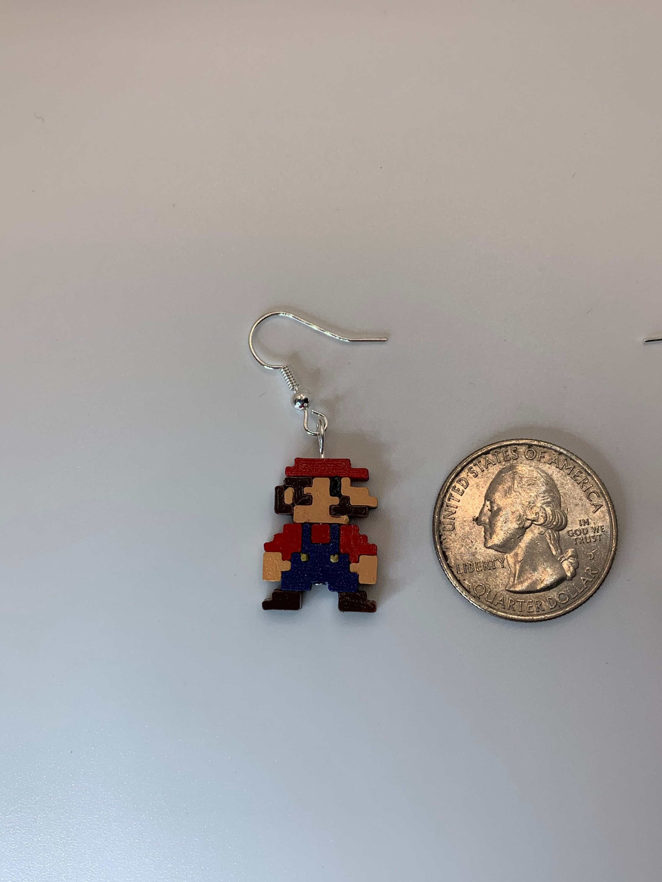 Super Mario Bros Themed 8-bit Style Mario & Luigi Earrings - Etsy