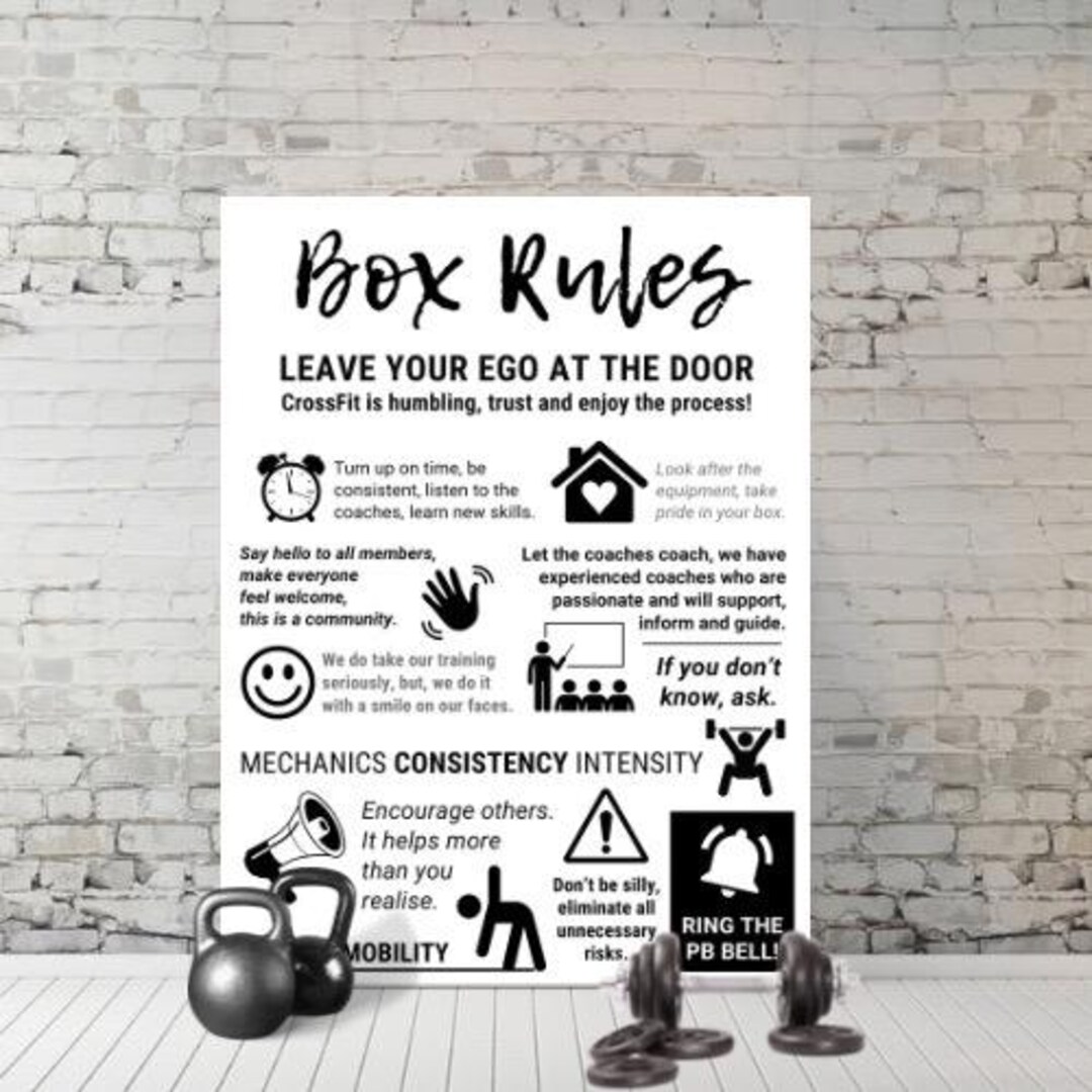 Crossfit Box Rules Poster – A1 Printable Download - Etsy Australia