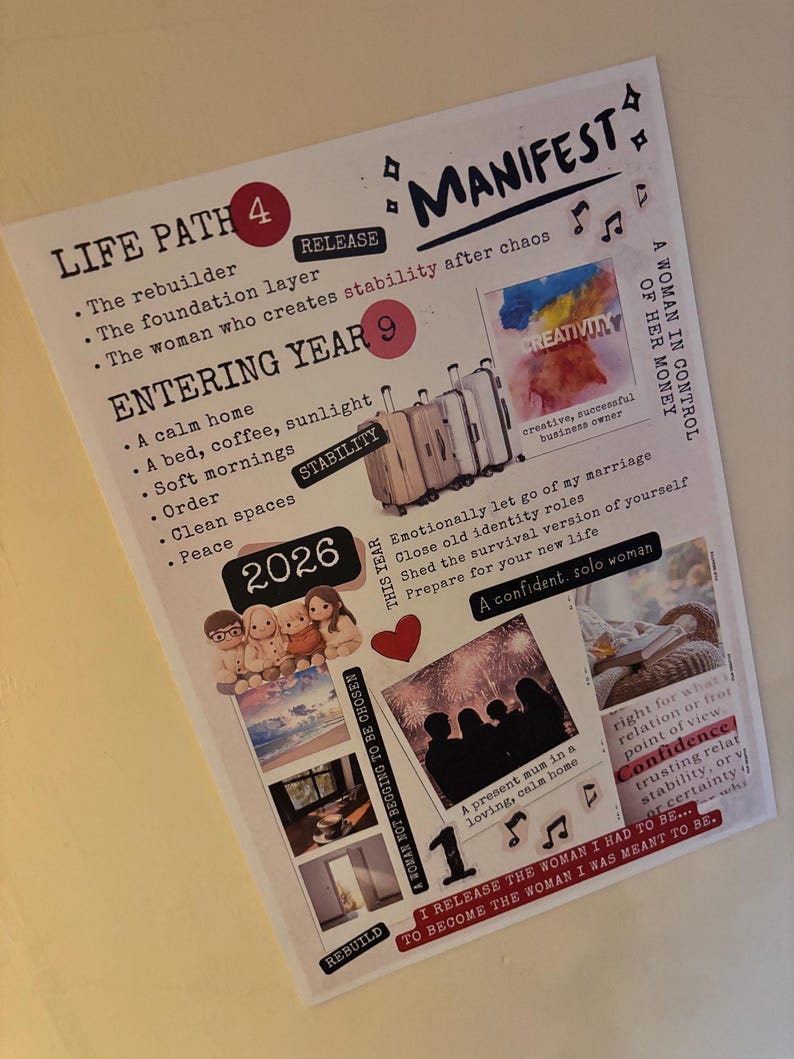 Personalised 2026 Manifestation Board – Custom Designed Using YOUR Name ...