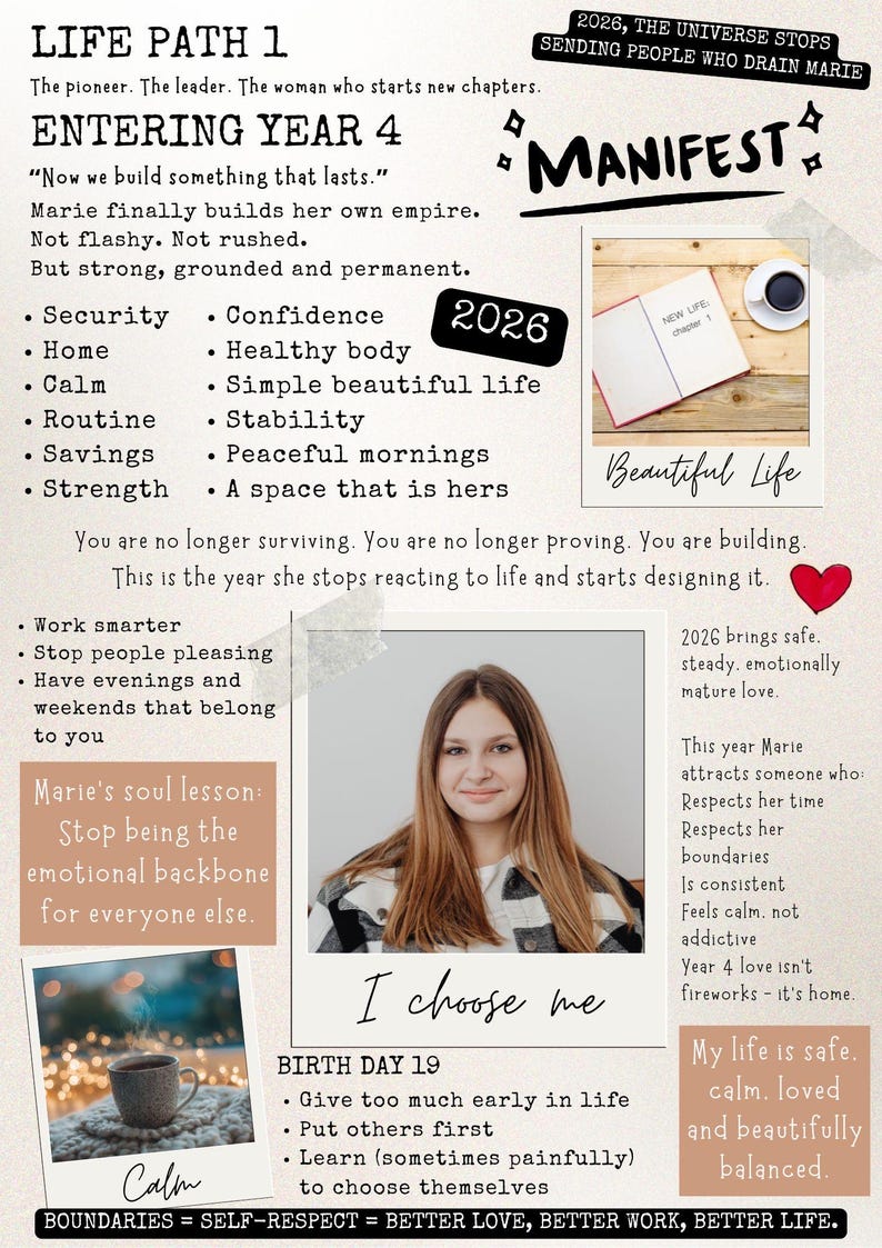 Personalised 2026 Manifestation Board – Custom Designed Using YOUR Name ...