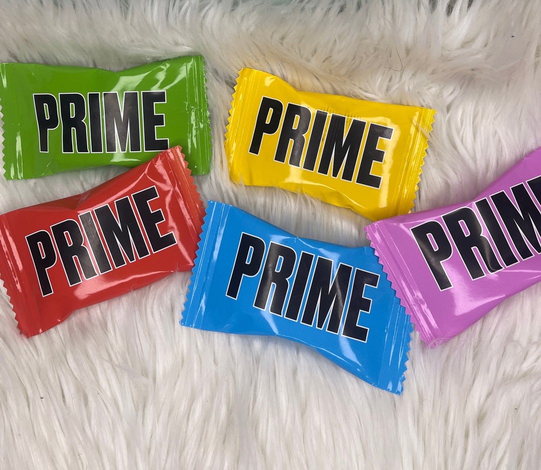 Custom/unfilled Skittles Prime Inspired Wrapper Bag, Pink, Blue, Yellow ...