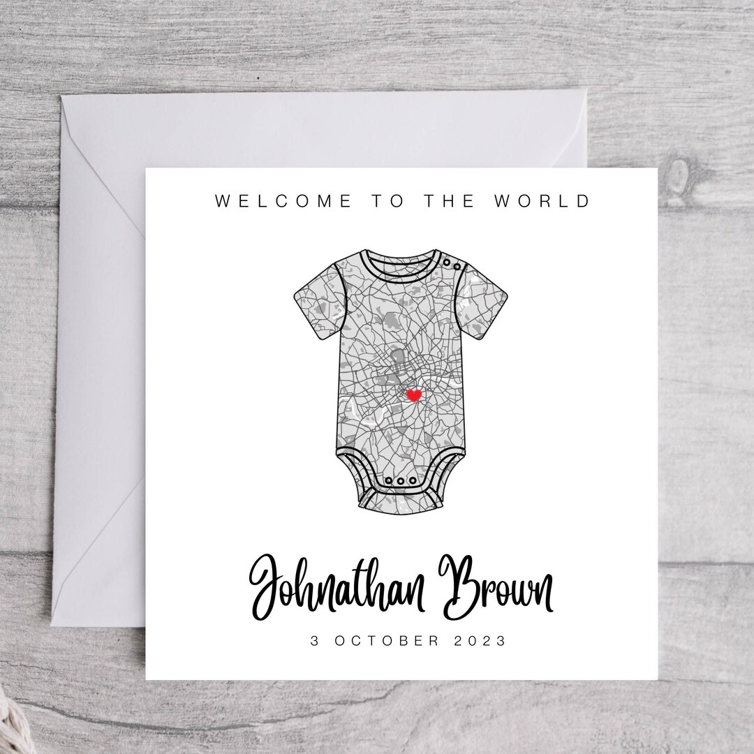 New Baby World Map Baby Grow Star Map Personalised Gift Map Art New ...