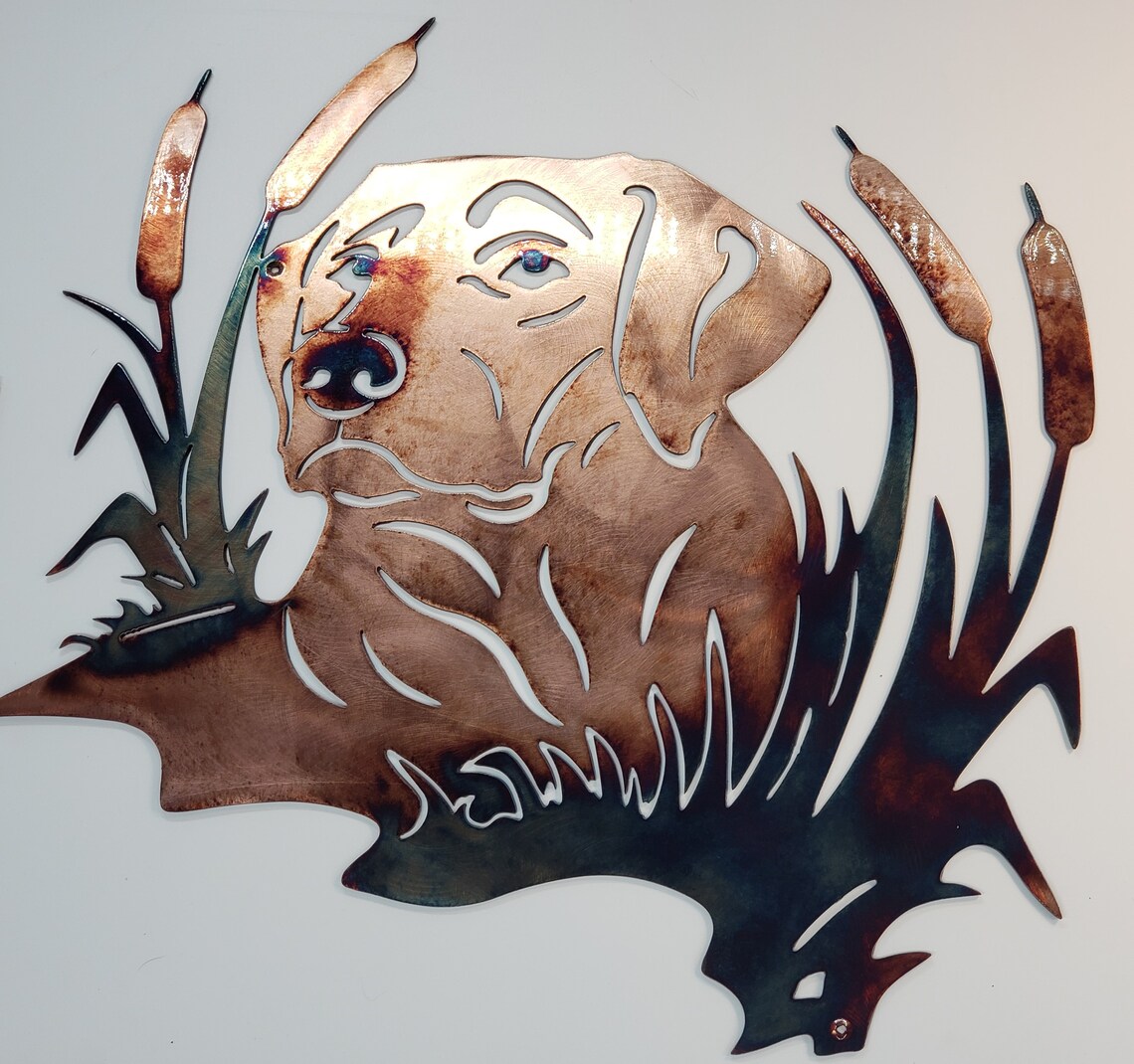 Yellow Lab Home Decor Metal Wall Art | Etsy