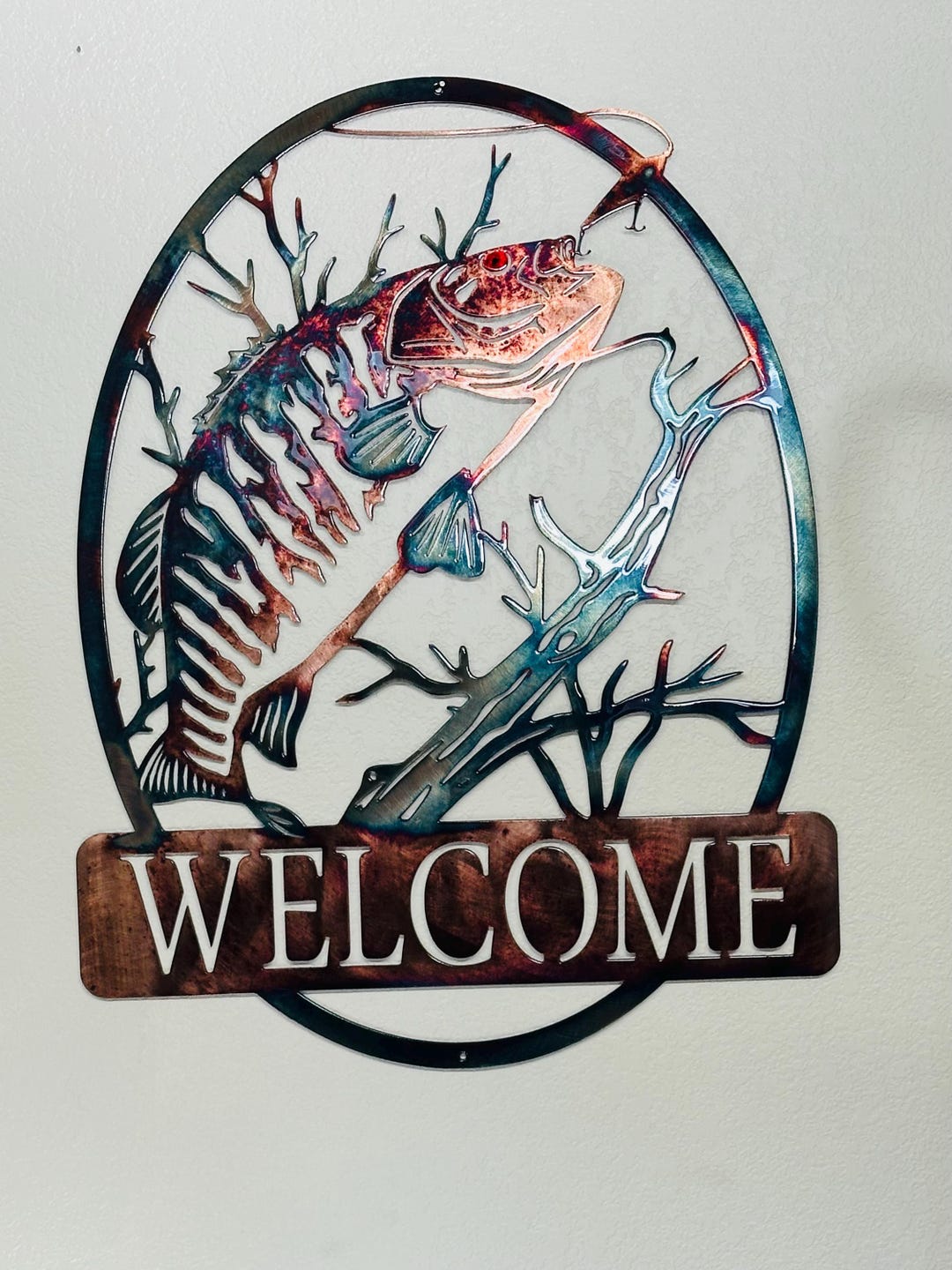 Custom Name Small Mouth Bass Oval Xl - Etsy