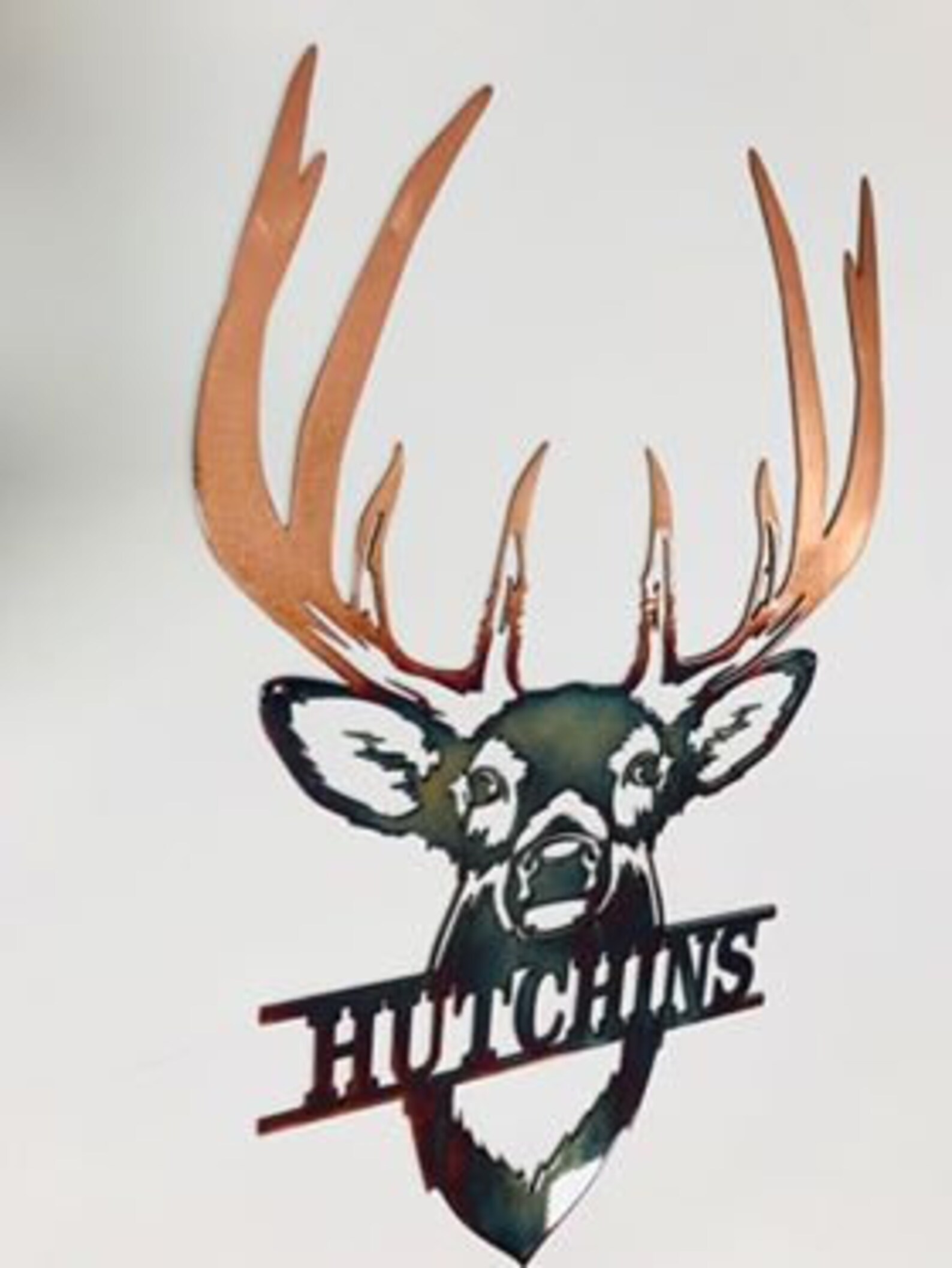 Personalized Whitetail Deer Monogram Home Decor Metal Wall Art | Etsy