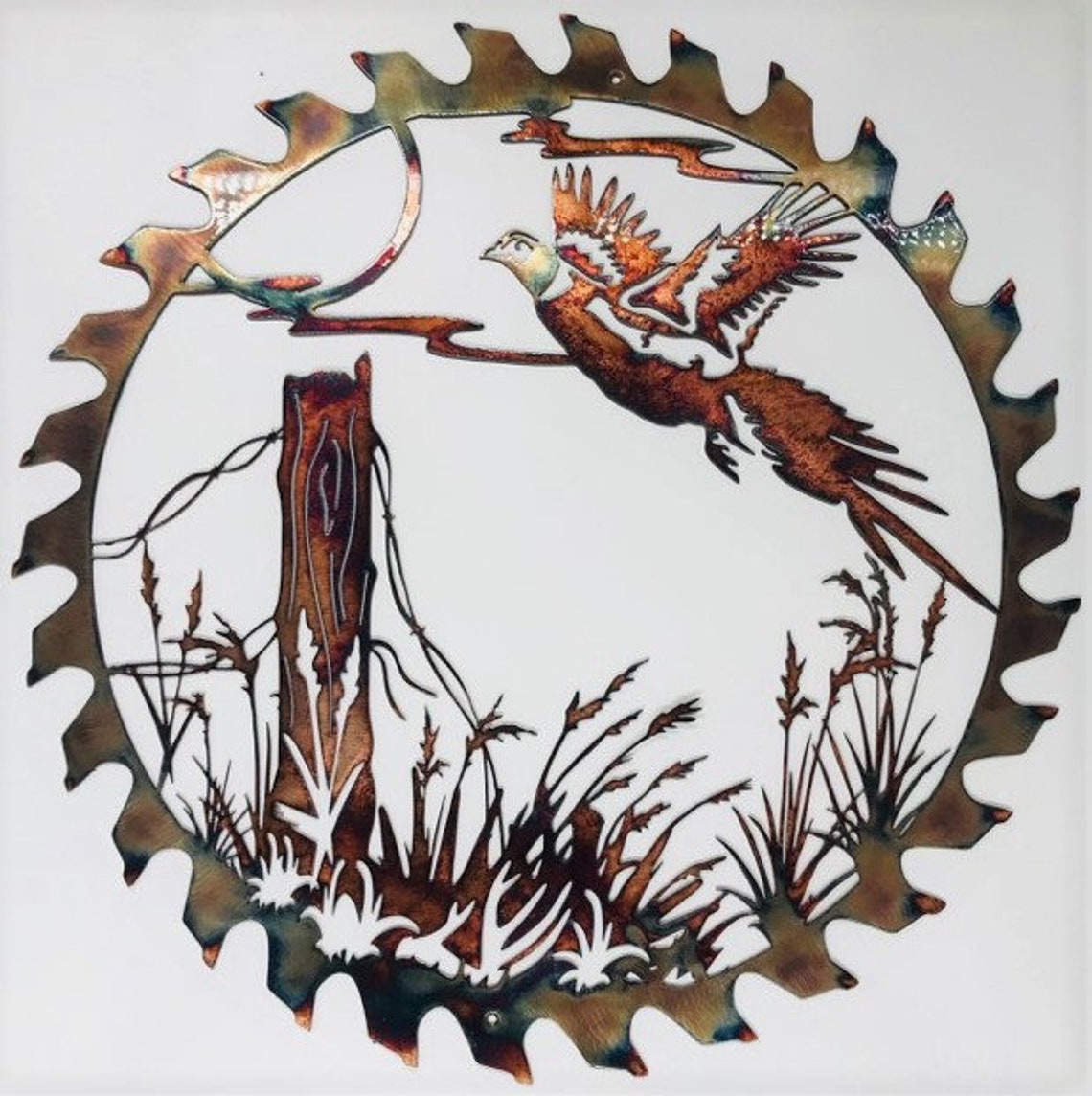 Flushed Pheasant Sawblade Cut Out - Etsy