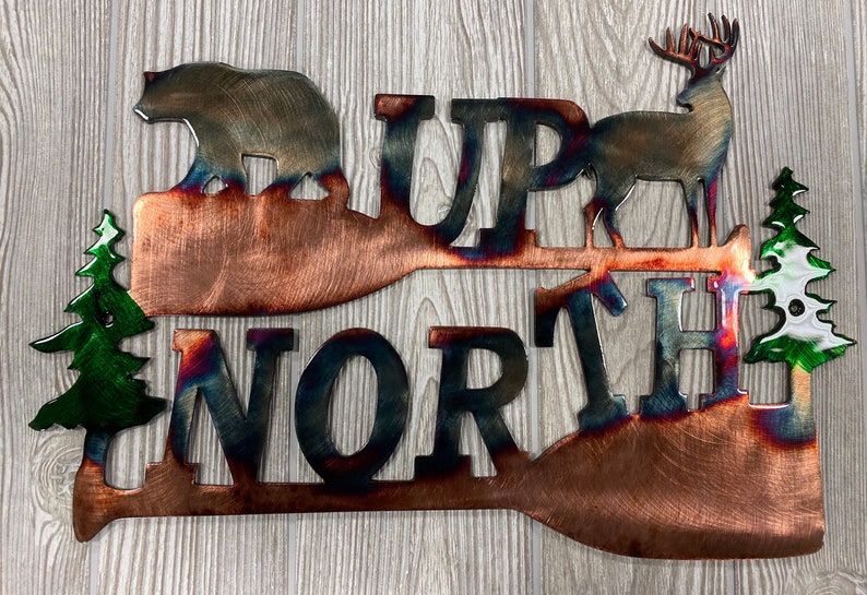 Up North Home Decor Northwoods Metal Wall Art XL - Etsy