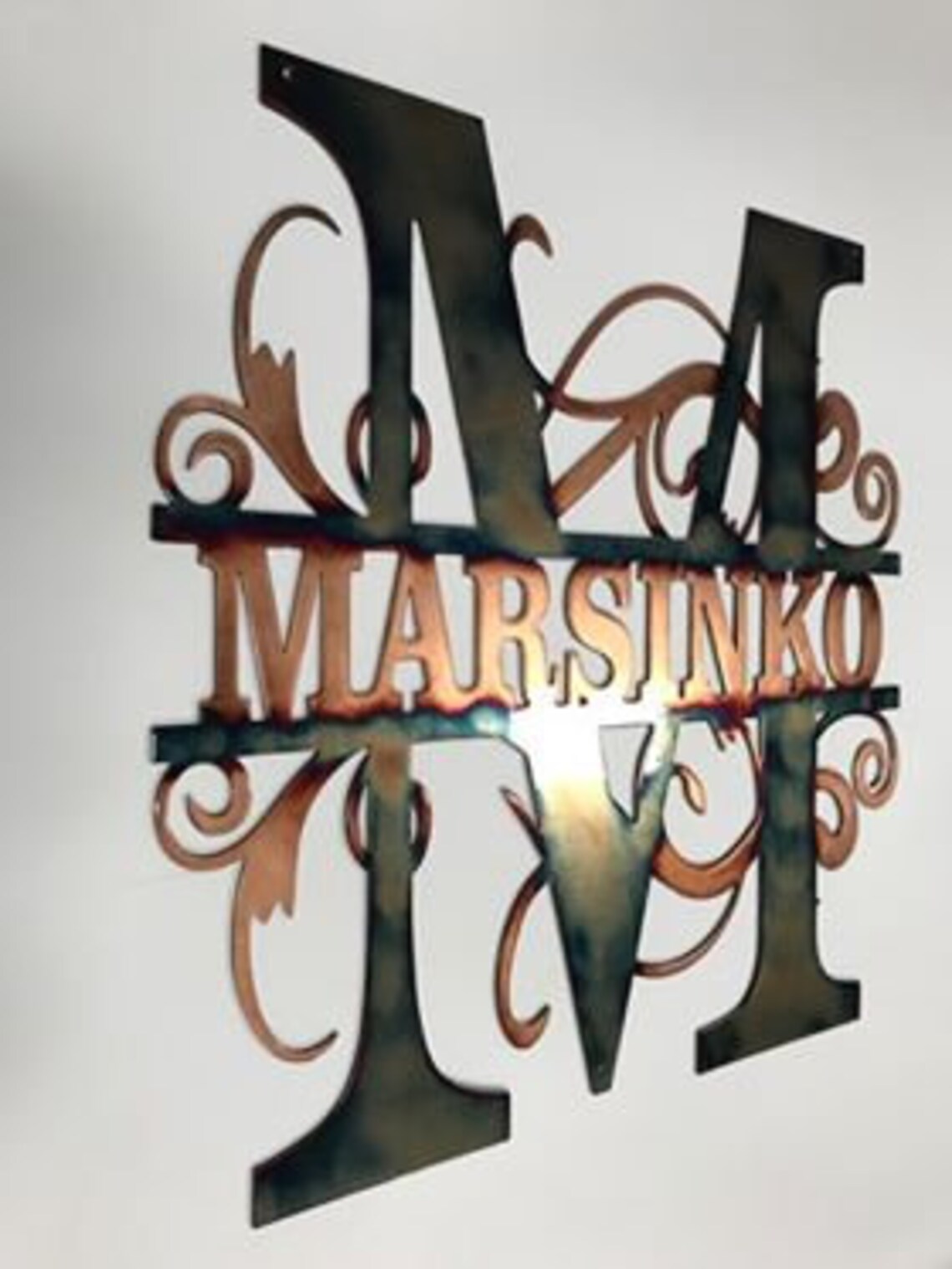 Personalized Monogram Home Decor Metal Wall Art | Etsy