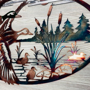 Duck Metal Wall Art Flying Pair Scene - Etsy