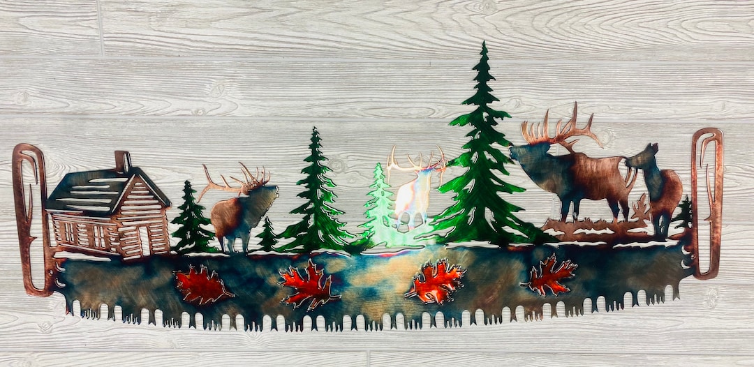 Two Man Crosscut Saw Elk Scene. There’s Always A Boss - Etsy