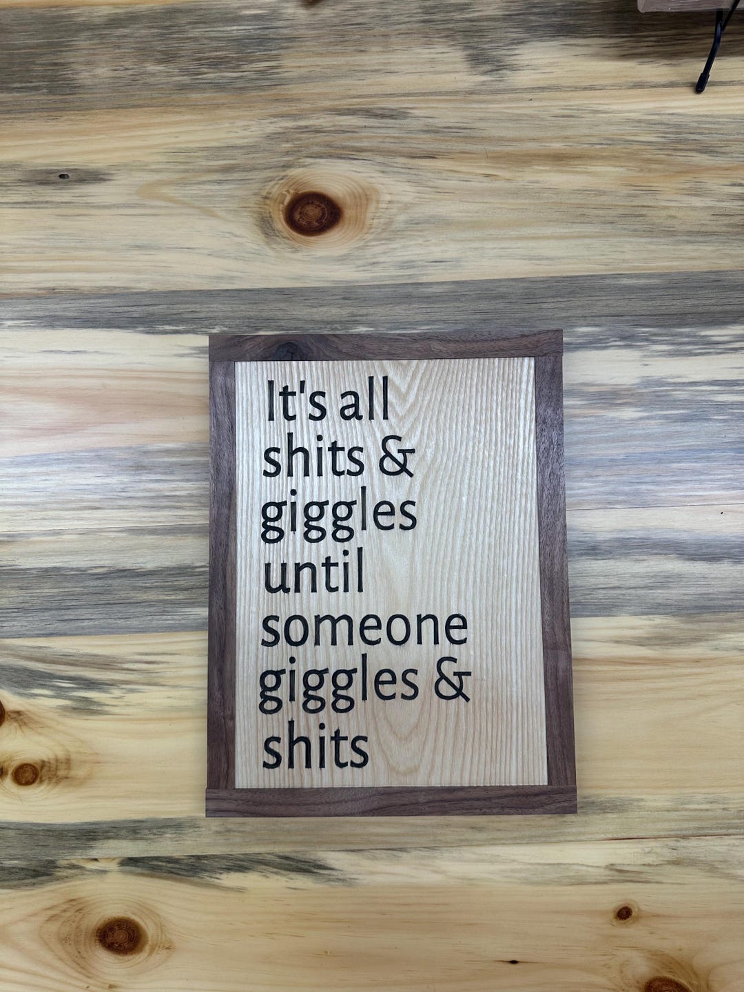 Shits and Giggles Wooden Sign - Etsy