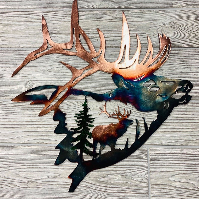 Metal Elk Sign - Etsy