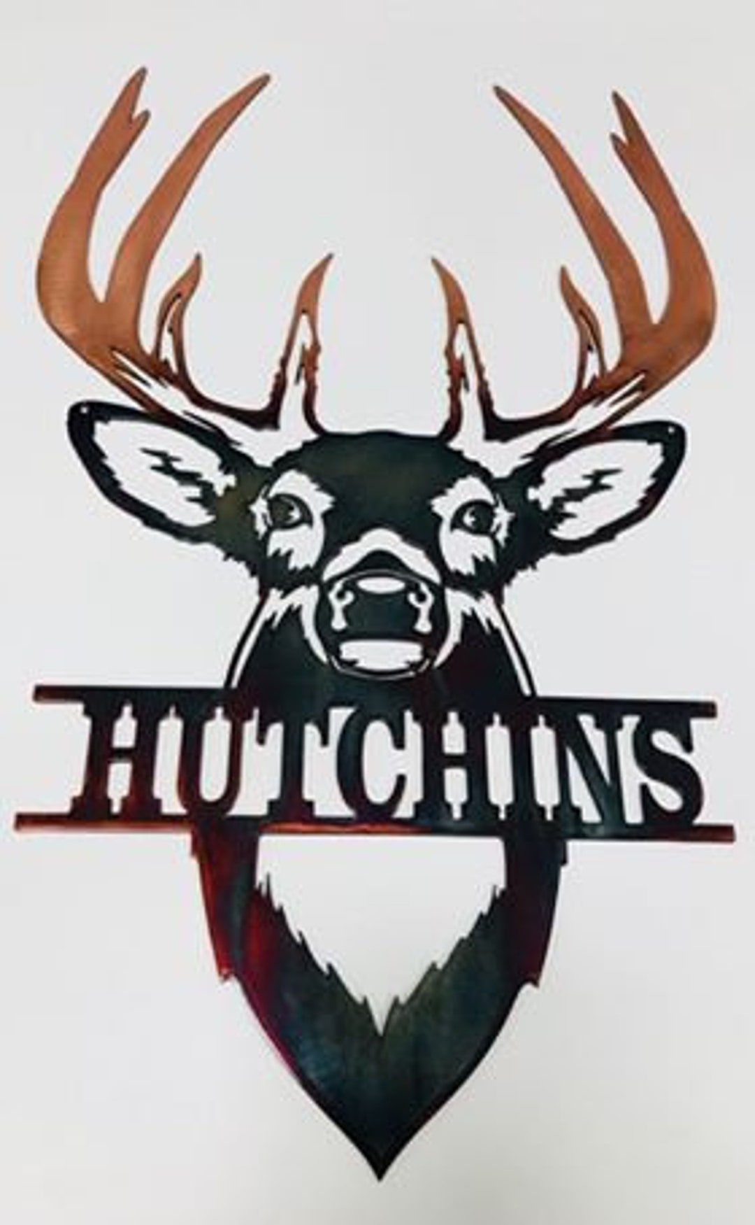 Personalized Whitetail Deer Monogram Home Decor Metal Wall Art - Etsy