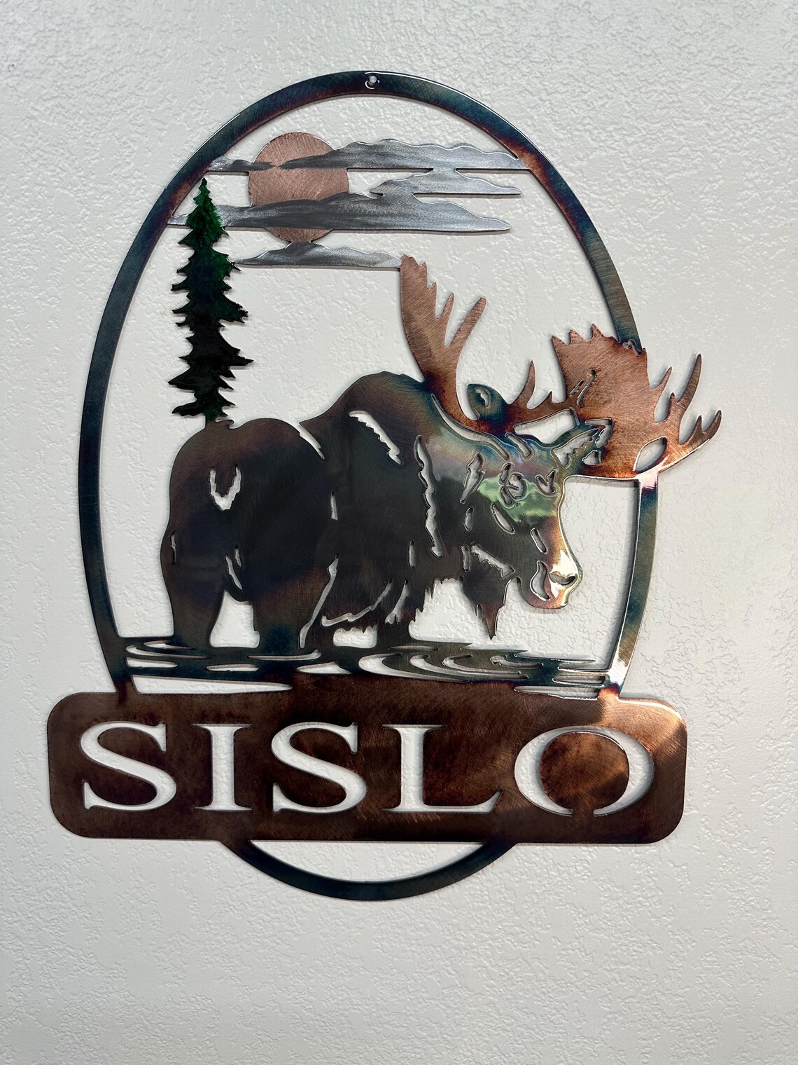Custom Name Moose Art - Etsy
