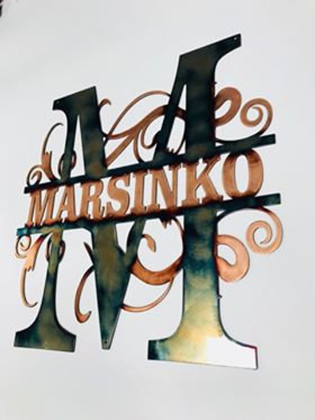 Personalized Monogram Home Decor Metal Wall Art - Etsy